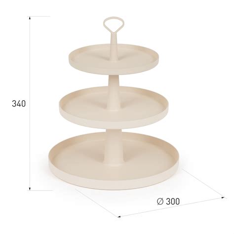 Фруктовница 3 х ярусная бежевая из пищевого пластика этажерка корзина для фруктов