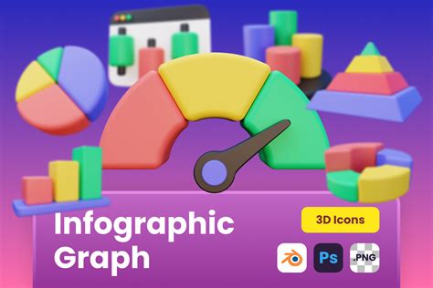 Premium Graph Infographics 3d Illustration Pack From Business 3d