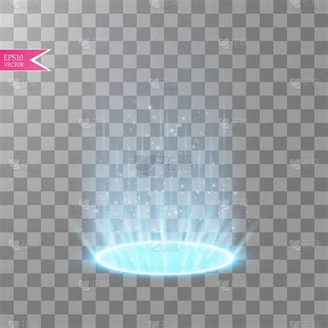 神奇的幻想之门未来派传送带光的效果。夜景的光芒在透明的背景上闪耀 领奖台的空光效果。舞厅的迪斯科俱乐