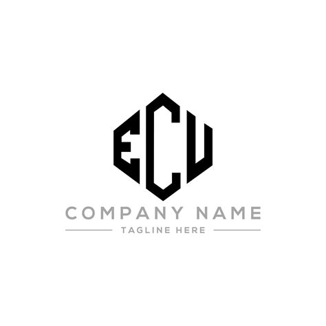 Ecu Brief Logo Design Mit Polygonform Ecu Polygon Und Würfelform Logo Design Ecu Sechseck