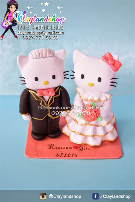 Clayland Souvenir Shop Polymer Clay Hello Kitty And Dear Daniel Cake Topper