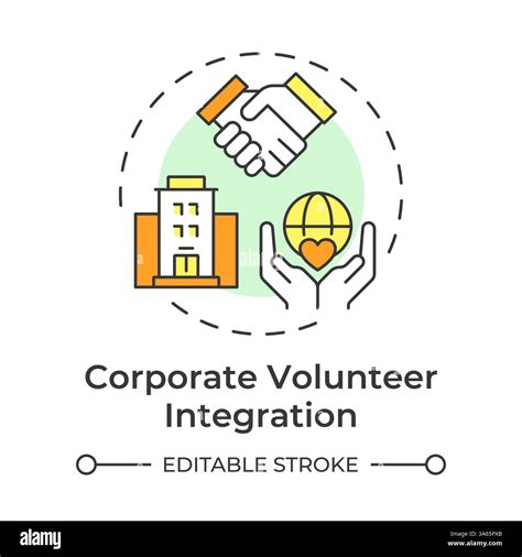 Corporate Volunteer Integration Multi Color Concept Icon Stock Vector Image And Art Alamy