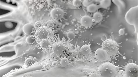 A Scanning Electron Microscope Image Of A Cell Actively Undergoing