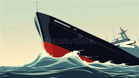 The Curved Design Of The Ships Bow Helps To Through The Waves And Maintain Forward Momentum