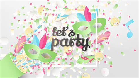 파티 콘 페티 포퍼 흰색 사각형 프레임 종이 아트 종이 절단 스타일 리오 카니발 테마 파스텔 그린 톤 폭발 개념에 대한 스톡 벡터 아트 및 기타 이미지 Istock