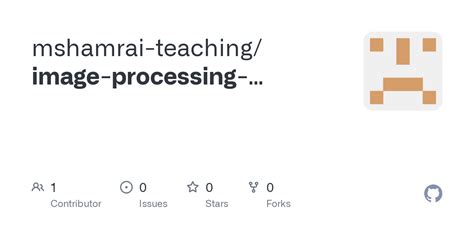 GitHub Mshamrai Teaching Image Processing Detection