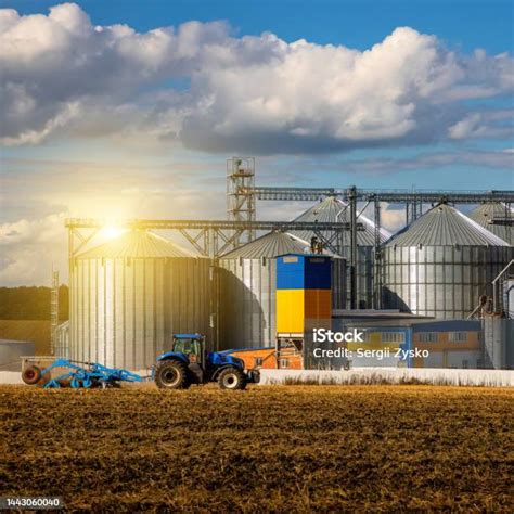 농업 사일로 흰 구름이 있는 푸른 하늘에 곡물 밀 옥수수 콩 해바라기의 저장 및 건조 작물의 보관 0명에 대한 스톡 사진 및 기타 이미지 Istock