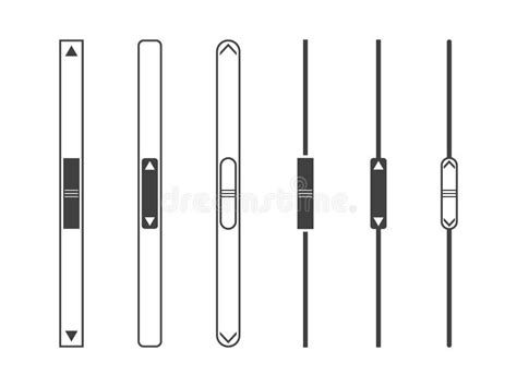 Scroll Bar Set Of Scroll Bars Isolated On White Background Scrollbar Slider For Web Progress