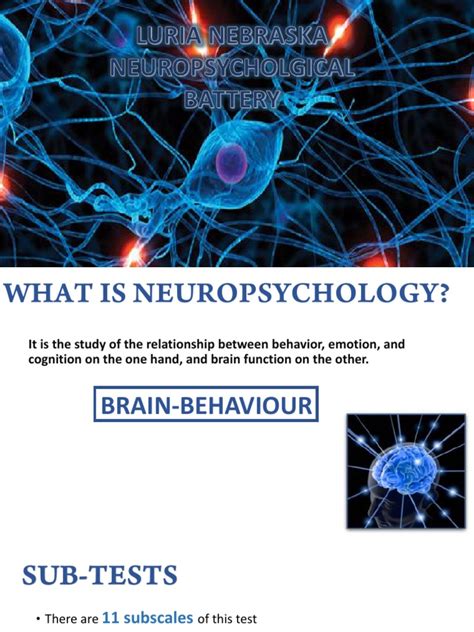 Luria Nebraska Neuropsychological Battery Pdf