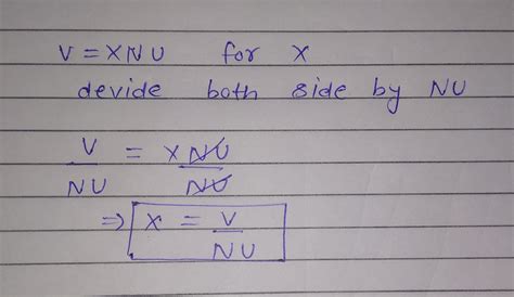 [solved] solve the formula for the specified variable v xnu for x x