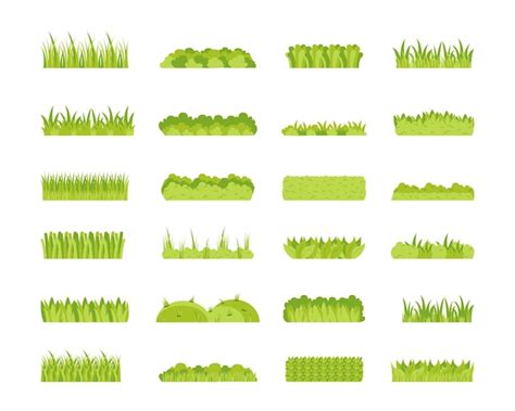 Premium Vector Set Of Bush Vector Illustration