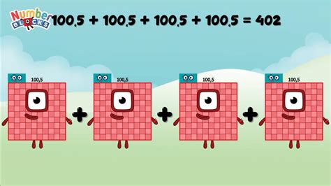 Numberblocks Decimal Addition Four Same Number 915 1005 Colorart