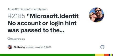 Microsoftidentityclientmsaluirequiredexception No Account Or Login Hint Was Passed To The