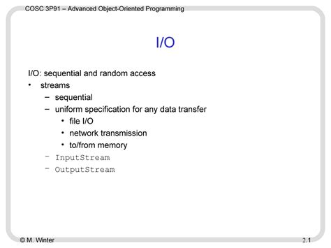 Day2 Lecture Notes 2 I O I O Sequential And Random Access Streams