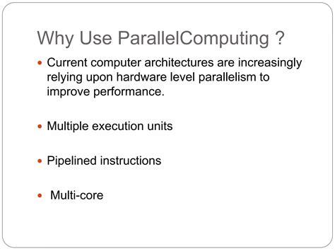 Parallel Computing And Its Applications Pptx