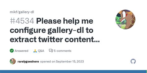 please help me configure gallery dl to extract twitter content like