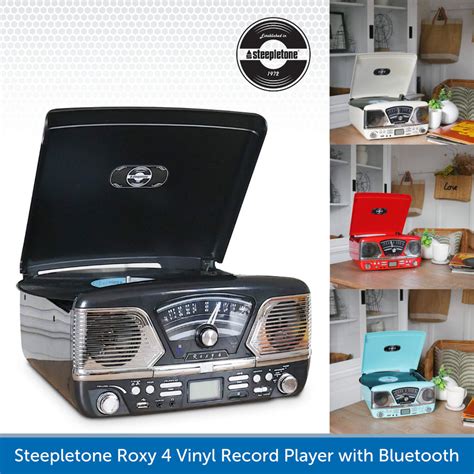 Steepletone Roxy 4 Vinyl Record Player With Bluetooth Audio Volt