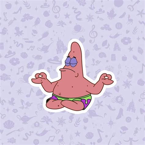 Patrick Star Sticker Spongebob Stickers Patrick Star Etsy