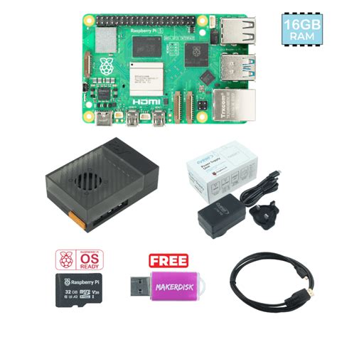 Basic Kit For Rasppberry Pi 5 Uk Plug Basic Kit For Rasppberry Pi 5 Uk Plug