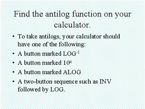 Antilog Chart Ponasa