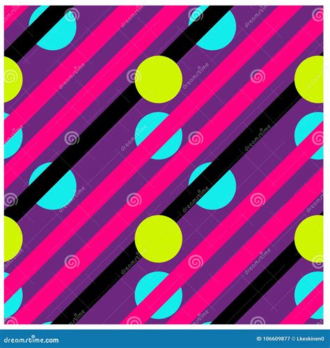 Lines And Hidden Circles Seamless Pattern Stock Vector Illustration