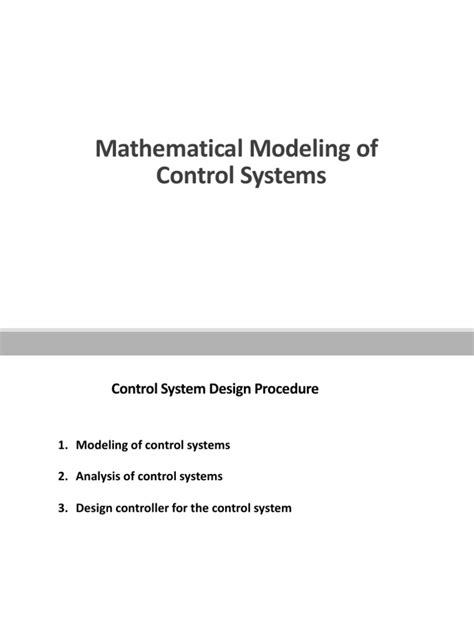 Modeling And Analysis Of Control Systems Using State Space And Transfer Function Approaches