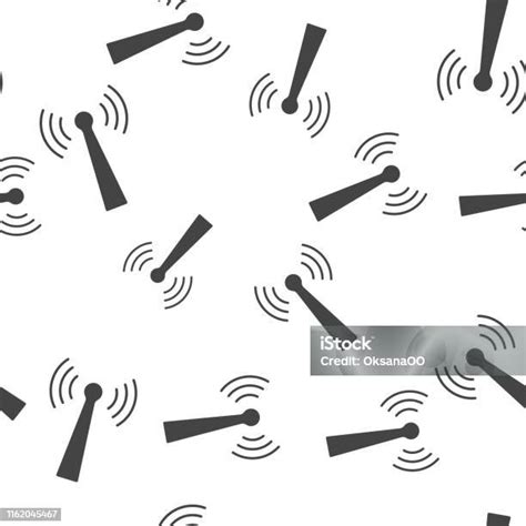 와이파이 벡터 아이콘 흰색 배경에 Wifi 로고 그림 이음새가 있는 패턴입니다 0명에 대한 스톡 벡터 아트 및 기타 이미지