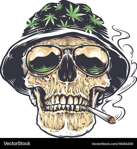Cannabis Skull Vector Images Over 1200