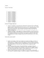 CMIT 321 PROJECT 1 Docx Answer Section I The Solves Category 1 Challenge 1 Category 1