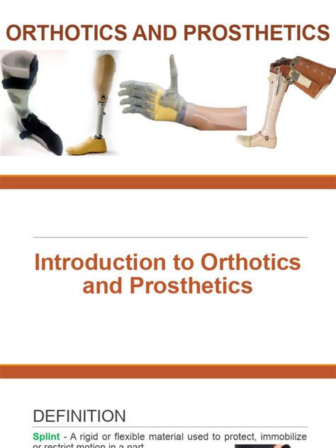 1 Part 1 Introduction To Orthotics And Prosthetics Pdf