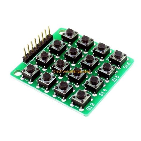 8 Pin 4×4 Buttons Keypad 16 Keys Matrix Module For Arduino Raspberry Pi