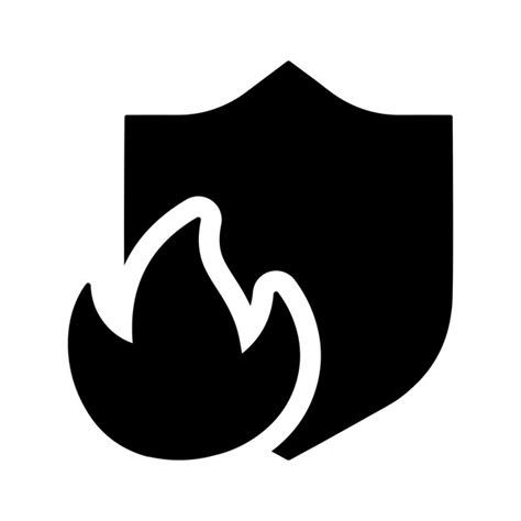 Premium Vector Shield Firewall Icon Black Vector Graphics