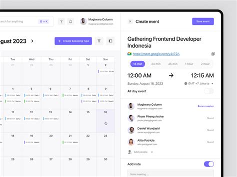 Calendlo Calendar Booking System Dashboard By Elux Uiux For Elux Space On Dribbble