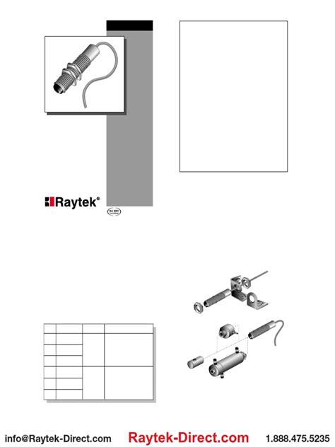 Raytek Rayci3a Fixed Ir Sensor Manual Pdf Thermocouple Electrical Engineering