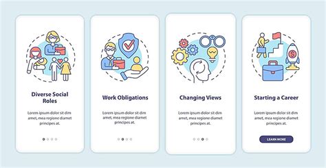 Social Roles Onboarding Mobile App Page Screen Ui Task Social Vector Ui Task Social Png And