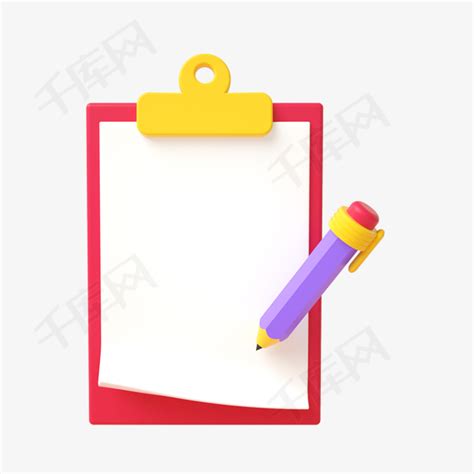 立体c4d卡通笔记铅笔素材图片免费下载 千库网 立体c4d卡通笔记铅笔素材图片免费下载 千库网