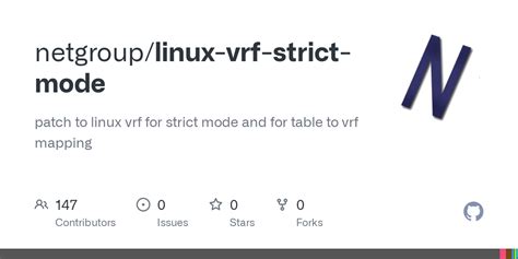 Github Netgrouplinux Vrf Strict Mode Patch To Linux Vrf For Strict Mode And For Table To Vrf