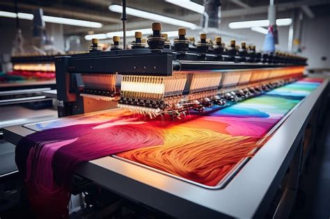 Premium Photo Embroidery Area In Textile Factory Modern Machinery And