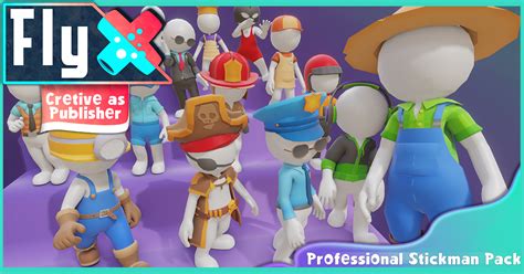 Professional Stickman Pack 3d Characters Unity Asset Store