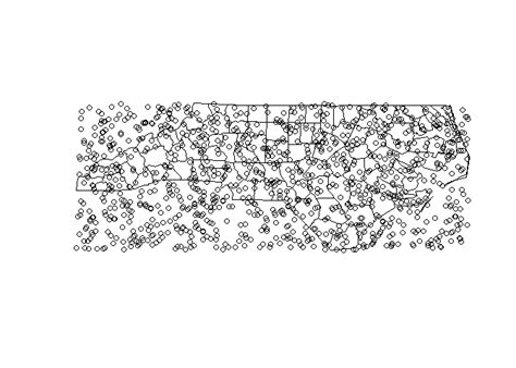 R How To Merge A Shapefile With A Dataframe With Latitudelongitude Data Stack Overflow