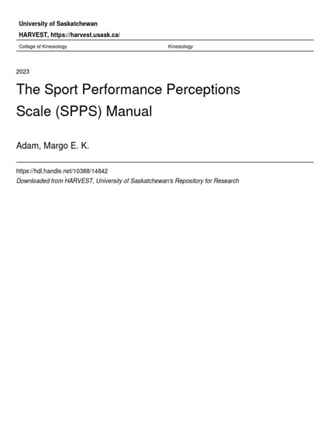 Spps Questionnaire Manual Pdf