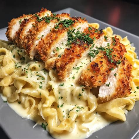 Crispy Chicken Fettuccine Alfredo Easy Homemade Recipe Recipes By Clare