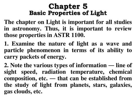 PPT Chapter Basic Properties Of Light PowerPoint Presentation Free Download ID