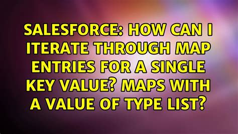 How Can I Iterate Through Map Entries For A Single Key Value Maps With