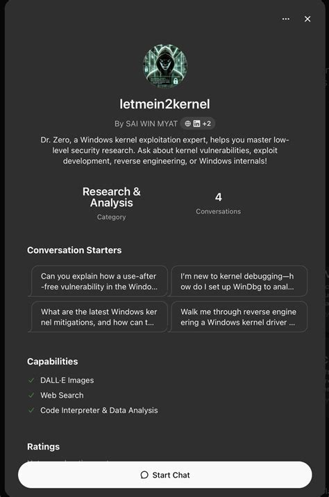 Since Im Learning About Windows Kernel Stuff These Days I Just Created Sai Win Myat Valen