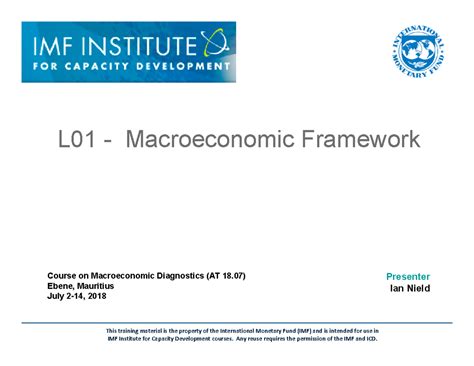 L1 Mds E F Introduction Of Macroeconomic Framework This Training
