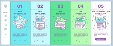Web Consulting Marketing Services Onboarding Mobile Web Pages Vector