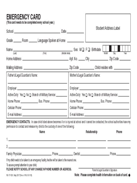 Emergency Card Fill Out And Sign Online Dochub