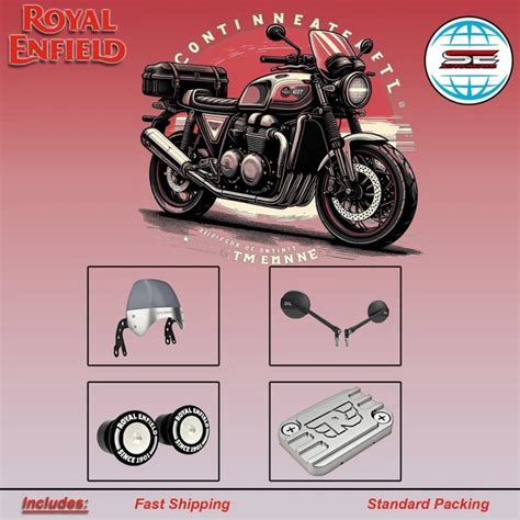 Royal Enfield Interceptor Continental Gt 650 Short Flyscreen And Rider Accessories £271 21