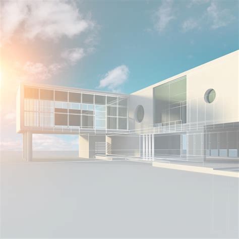 Premium Photo Building Construction 3d Rendering